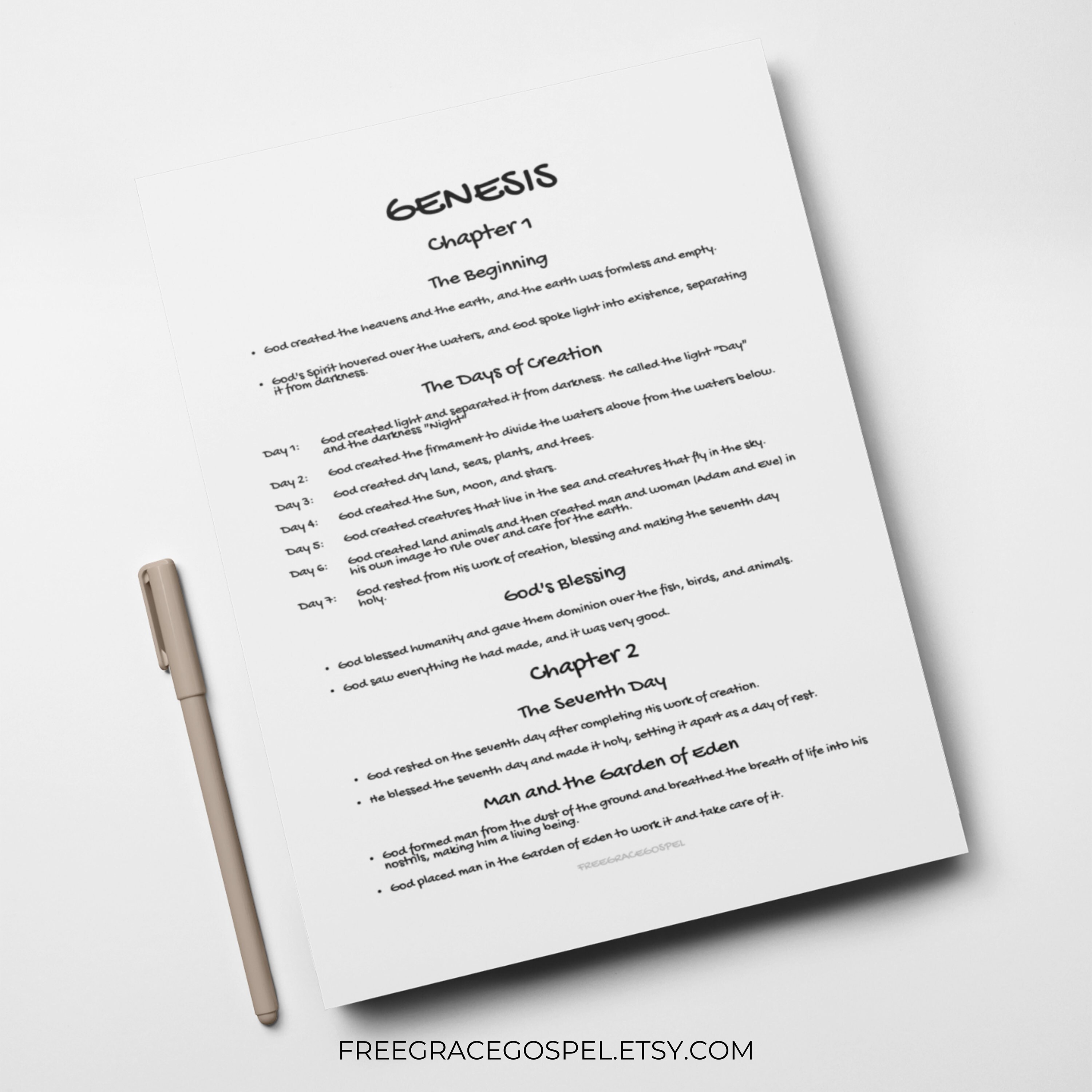 Genesis Bible Summary, Comprehensive Bible Summaries, Bible Notes ...