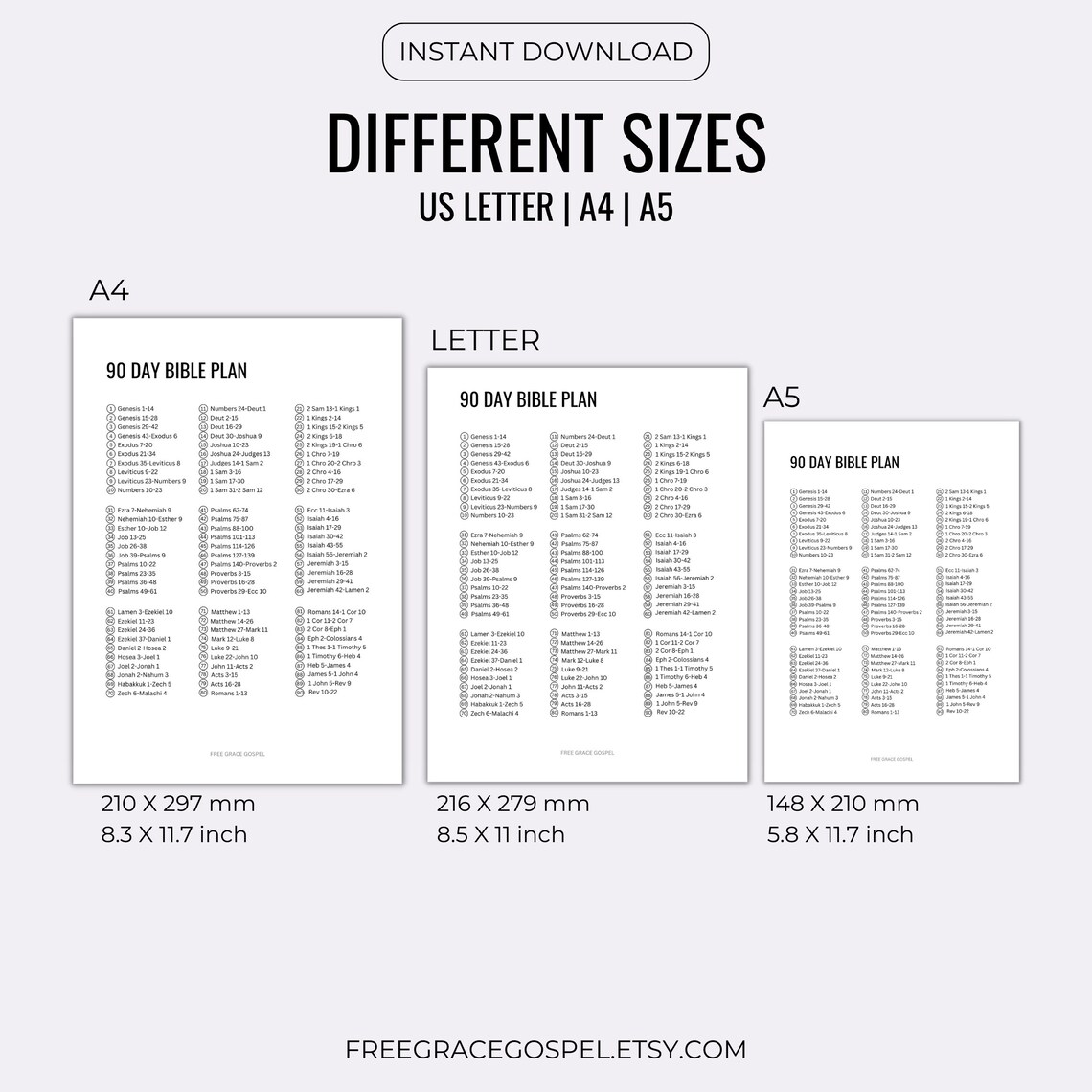 90 Day Bible Reading Plan Bible Plan Printable Start to Finish ...