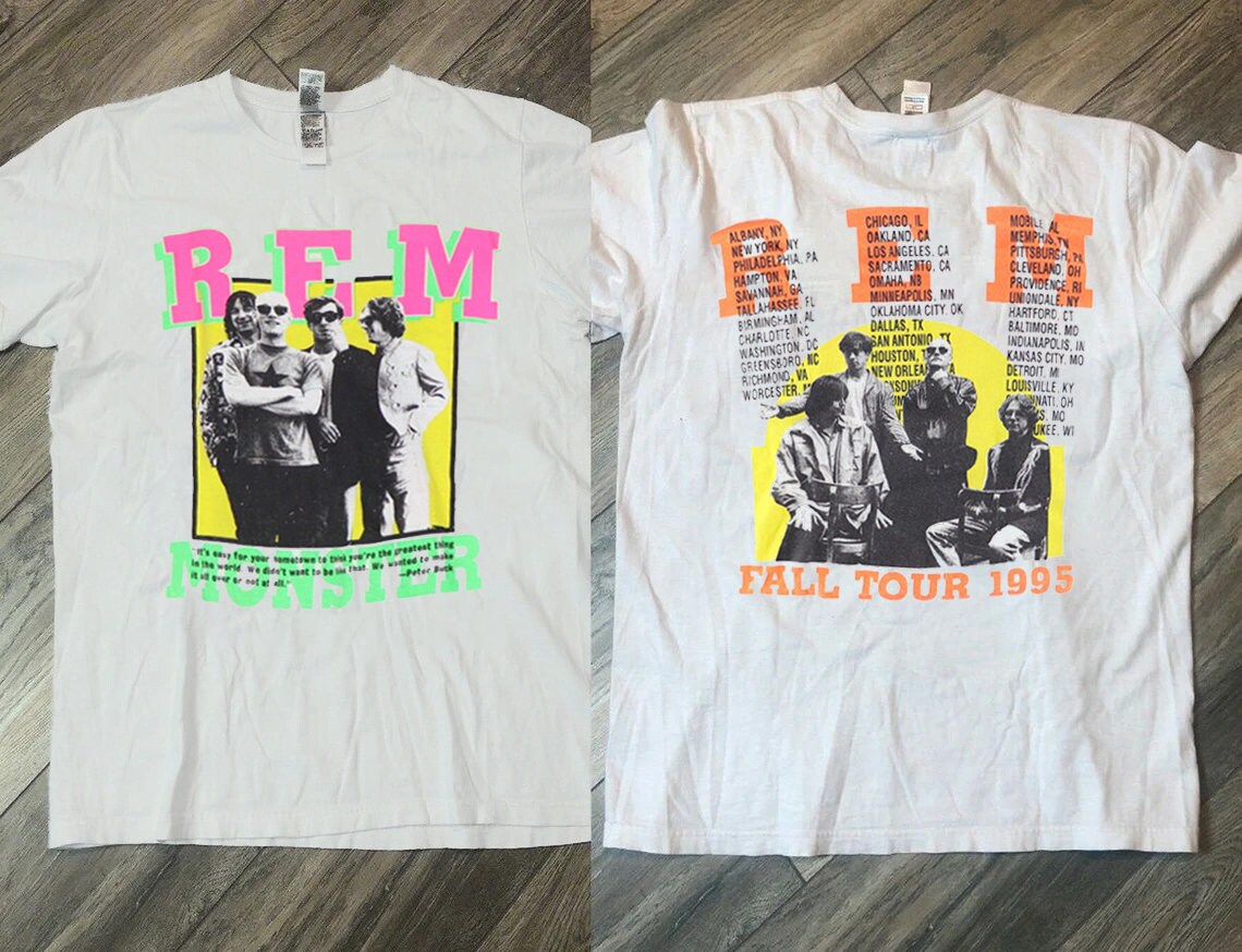 R.E.M Monster Tour T-shirt REM Monster Fall Tour 1995 Shirt - Etsy