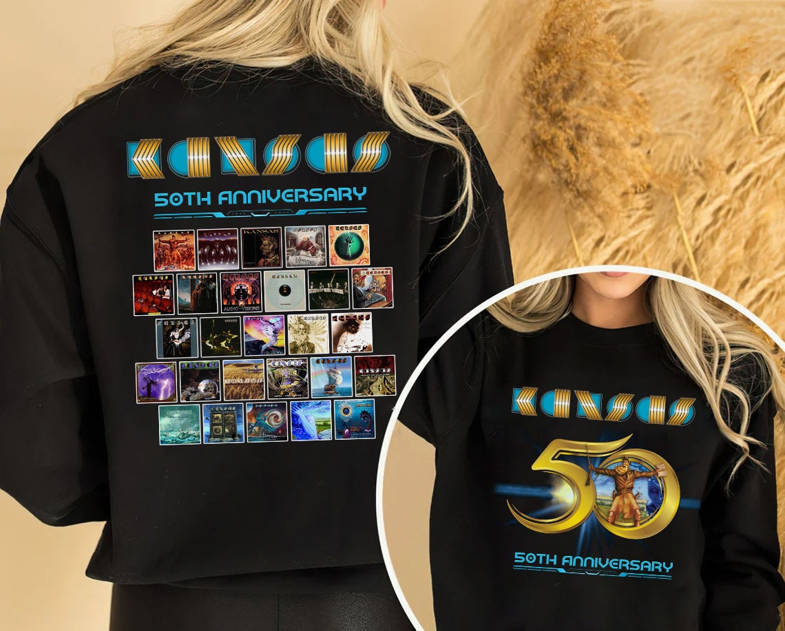 Anniversary Kansas Rock Band Tour Concert 2023 T-Shirt sold by ...