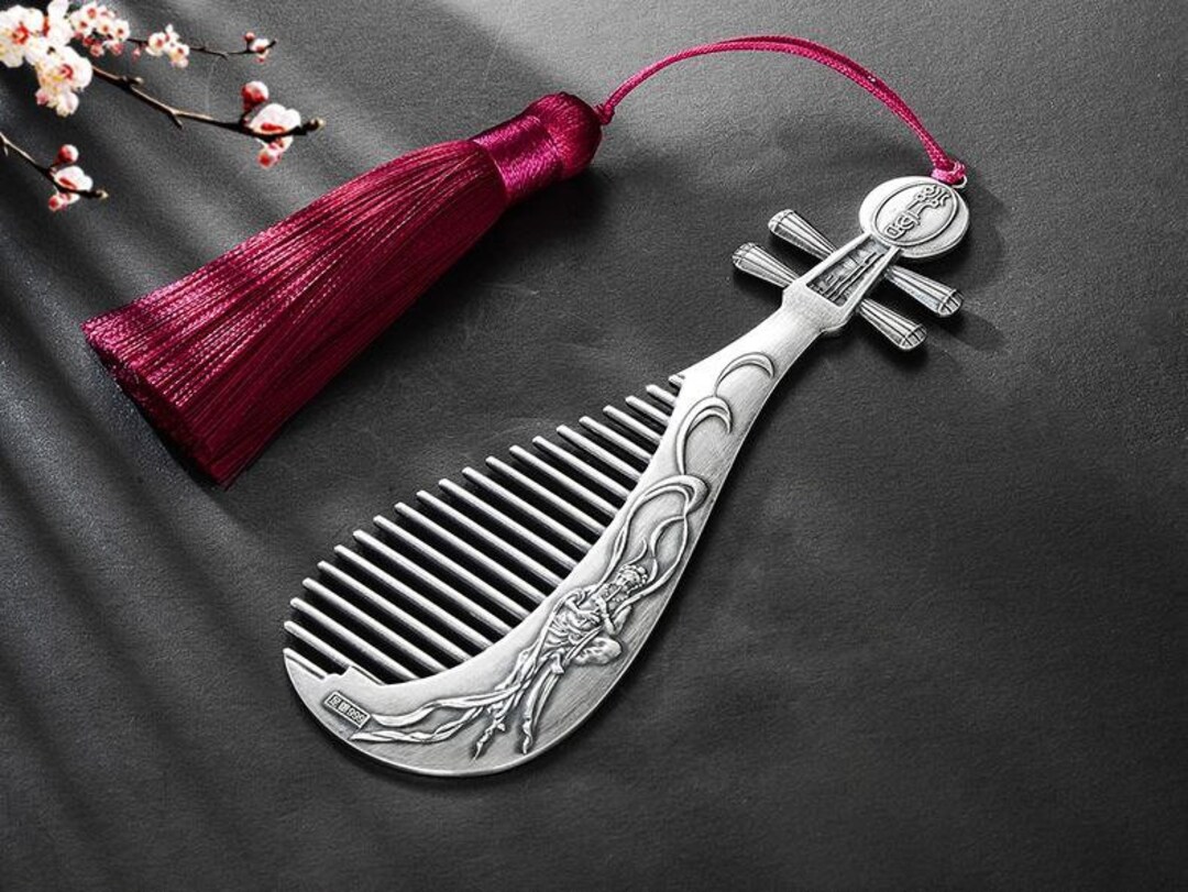 65g Lute Shape Comb in 999 Steling Silver Personalized Gifts - Etsy