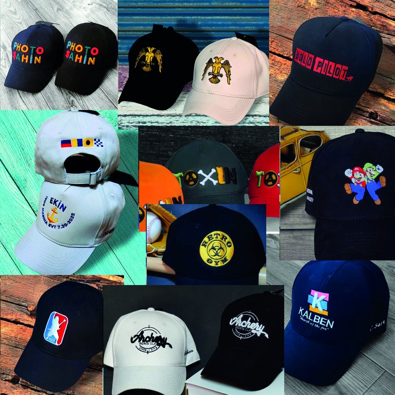 Handmade Baseball Cap, Personalized Embroidered Hat, Customized Logo ...