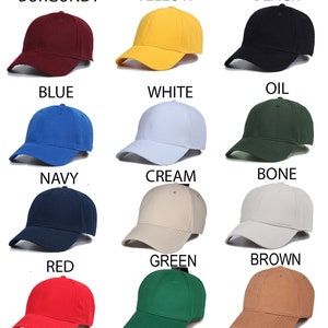 Handmade Baseball Cap, Personalized Embroidered Hat, Customized Logo ...
