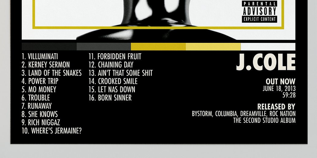 J Cole Poster | J.Cole Born Sinner Poster sold by BilTaylor | SKU ...