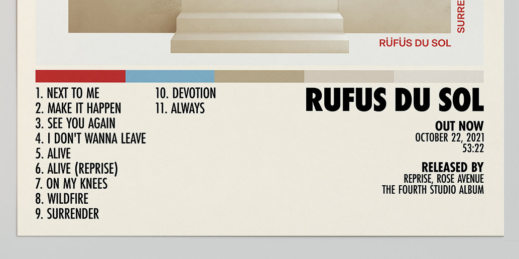 Rufus Du Sol Poster