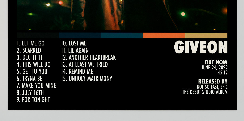 Giveon Poster | Giveon Give Or Take Poster | Giveon Tracklist | Album ...