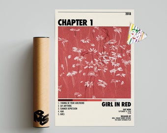 Girl in Red Poster - Etsy