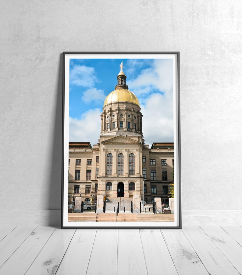 Atlanta Georgia Map Landmark Print Set: Modern Cityscape Art Home Decor ...
