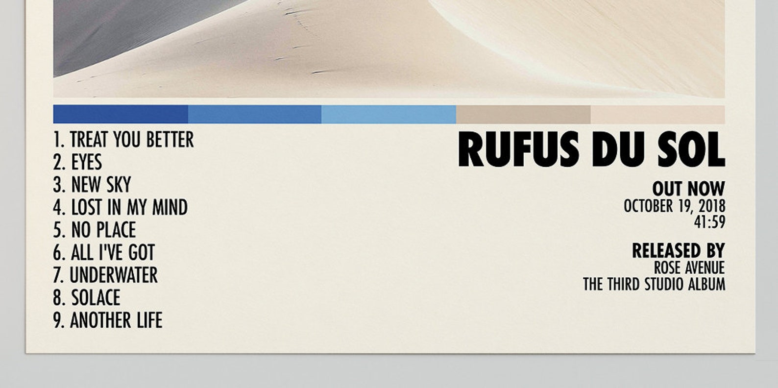 Rufus Du Sol Poster Solace Poster Rüfüs Du Sol Tracklist - Etsy