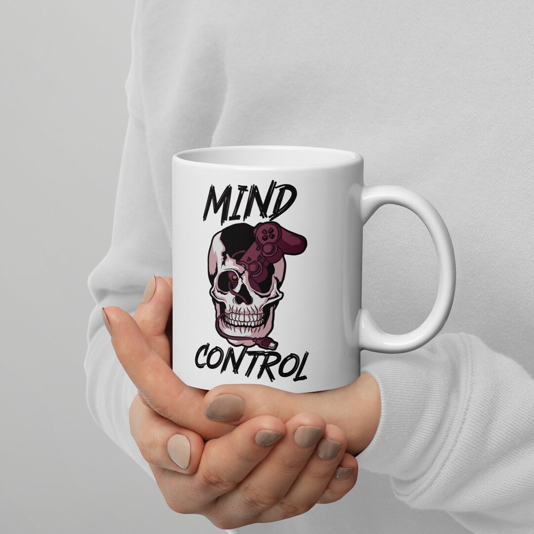 Mind Control Gaming White Glossy Mug, Gamer Gift, Gaming Theme Coffee ...