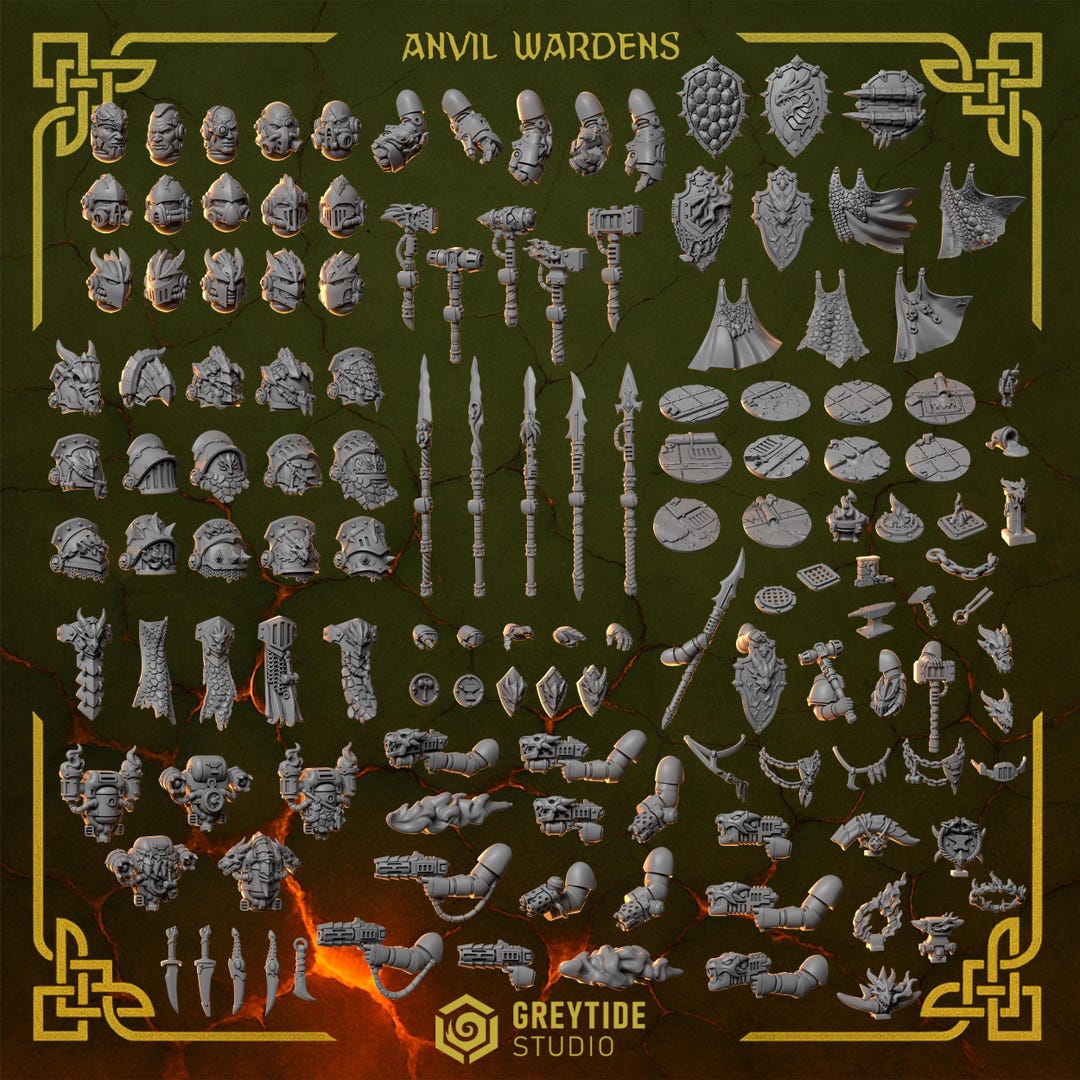 Anvil Wardens Bits – Greytide Accessories for Miniatures Compatible ...