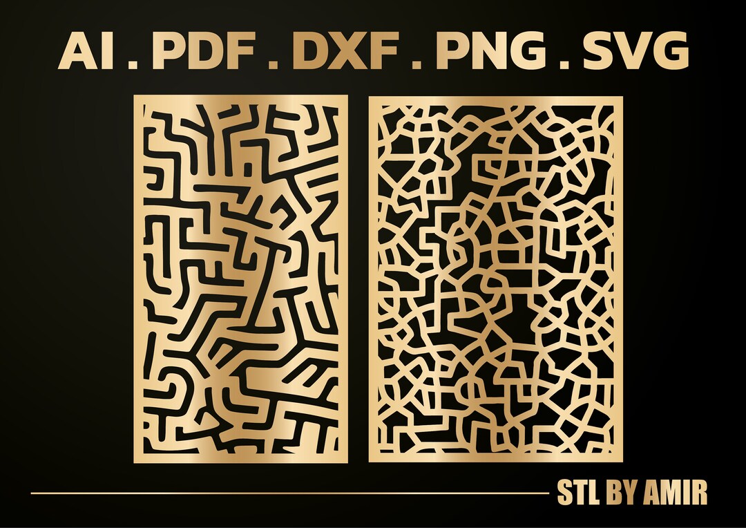 2 Ethnic Pattern Designs for CNC and Laser Cutting Traditional Motifs ...