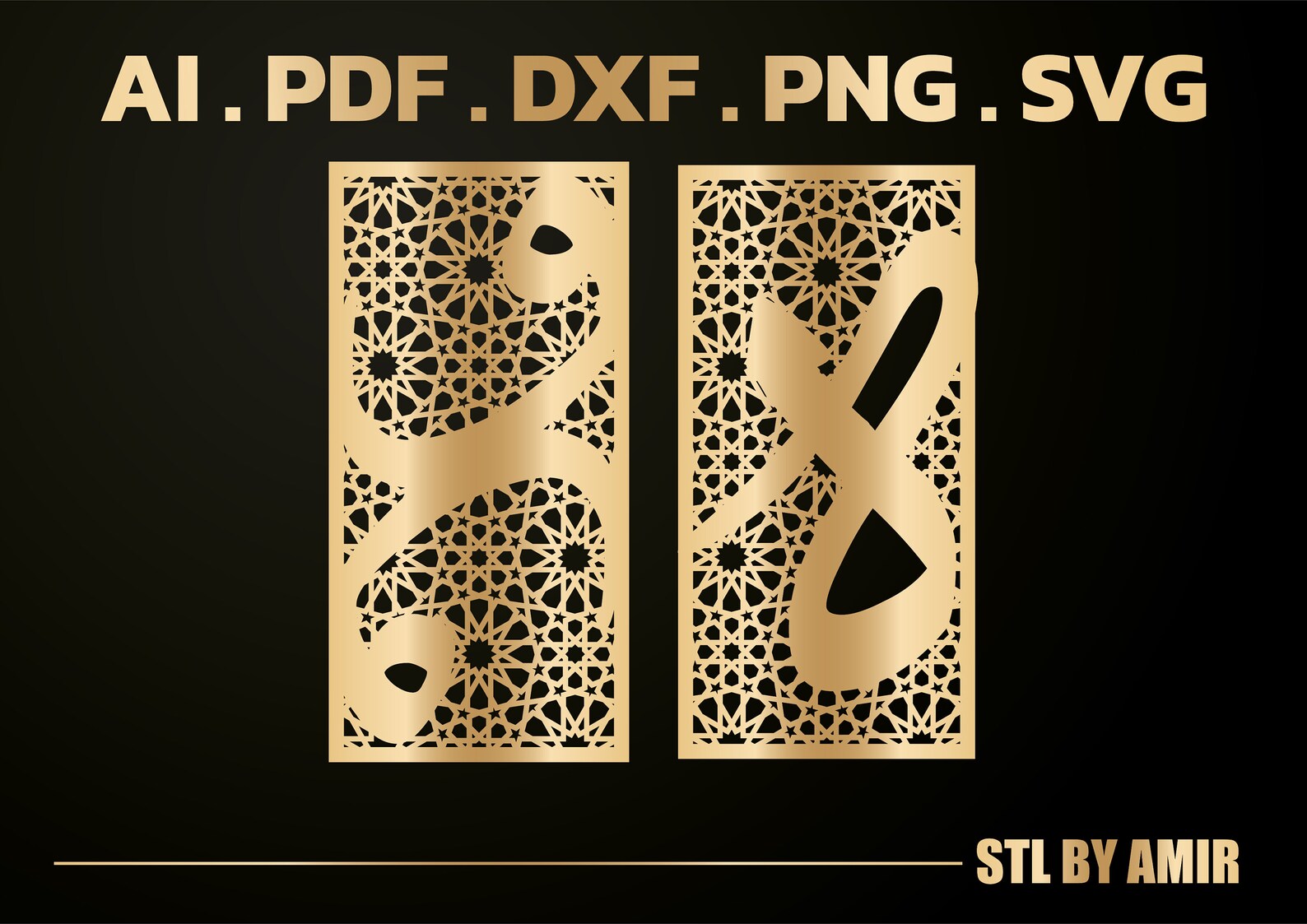 Arabic Calligraphy Letters for CNC and Laser Cutting Elegant Script ...