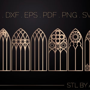 6 Gothic Frames, Panel, Gate, Grill, Door, Privacy Screen, Laser, CNC ...