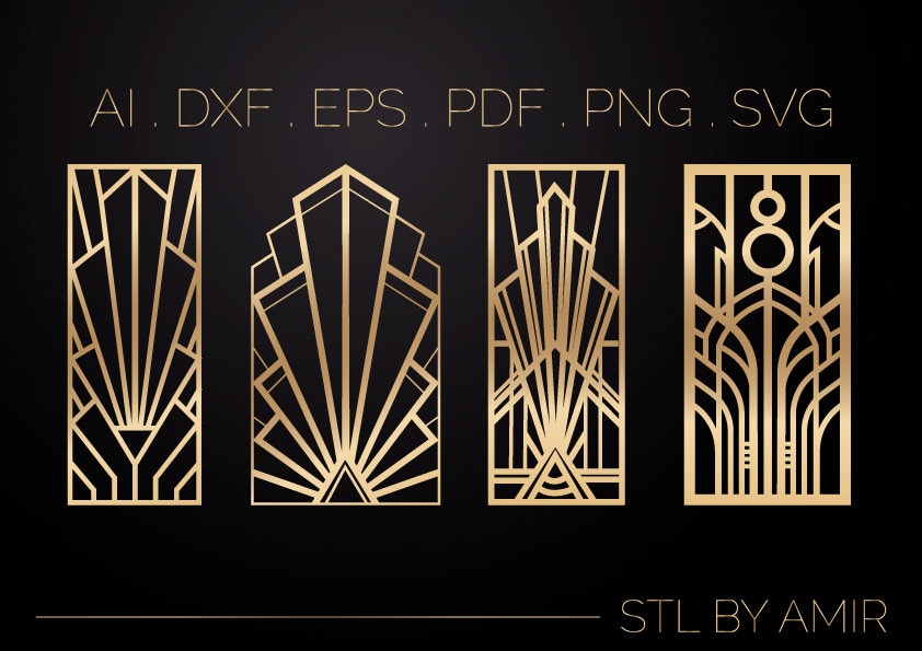 14 Art Deco Panel, Gate, Grill, Door, Privacy Screen, Laser, CNC ...
