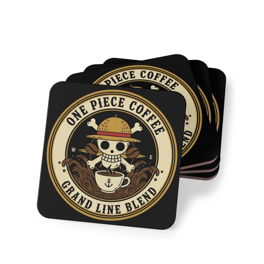One Piece Luffy Gear 5 Pirate King Straw Hat Crew Anime Coasters ...
