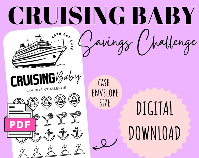 Cruising Baby Savings Challenge | DIGITAL DOWNLOAD | Printable Savings ...