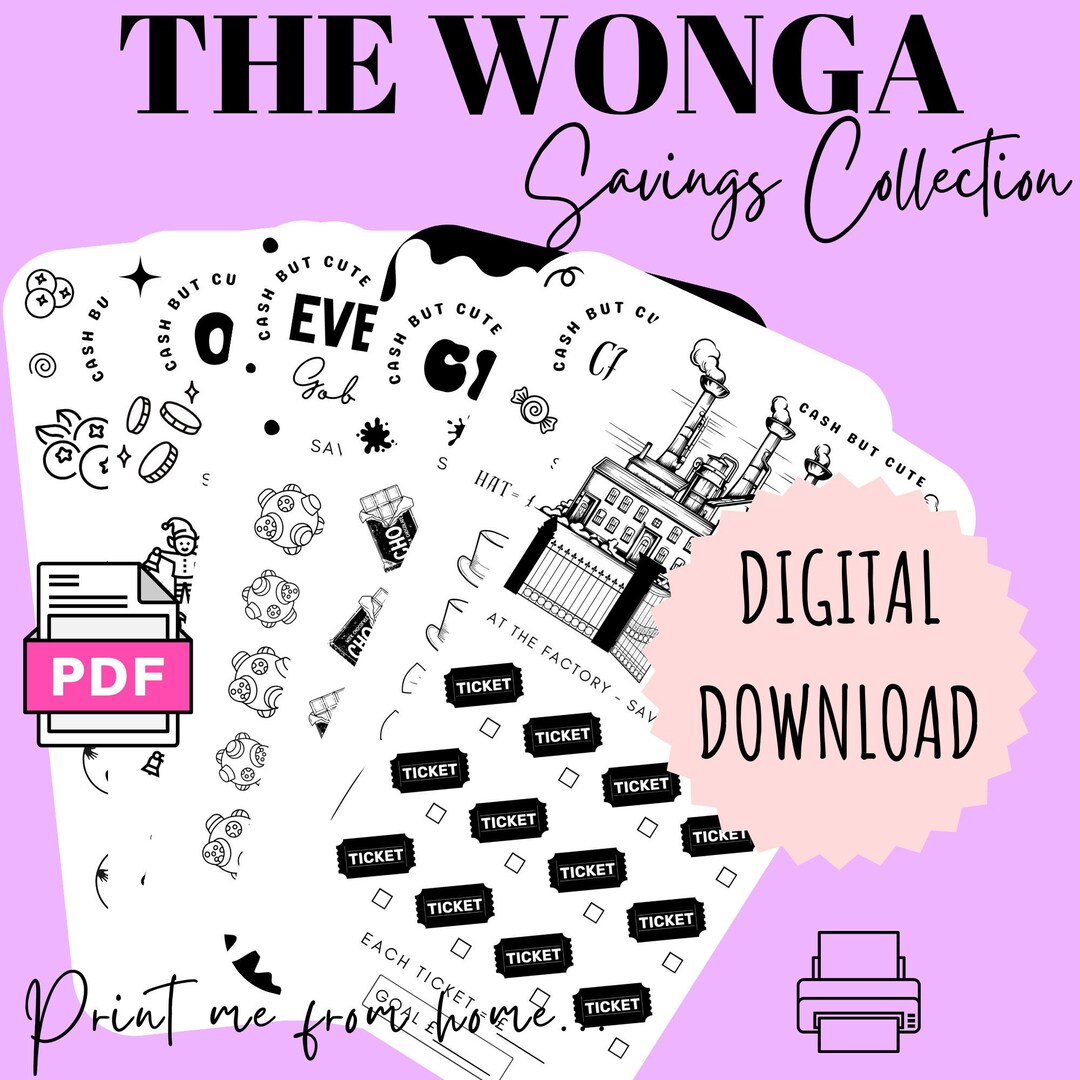 The Wonga Collection Savings Challenges | DIGITAL DOWNLOAD | Printable ...