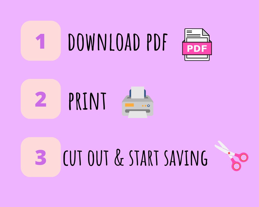 Gold Digger Savings Challenge | DIGITAL DOWNLOAD | Printable Savings ...