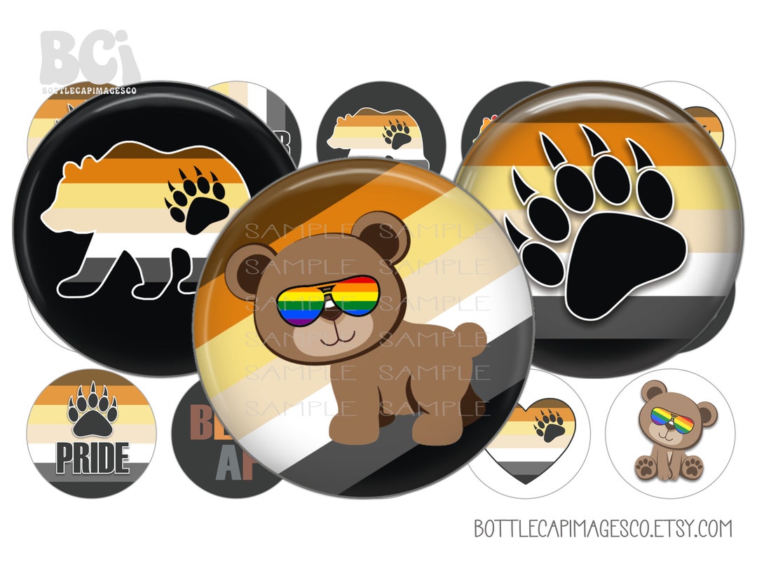 Gay Pride2 Bottle Cap Images LGBTQ Gay Bear Pride Bottlecap Images 1 ...