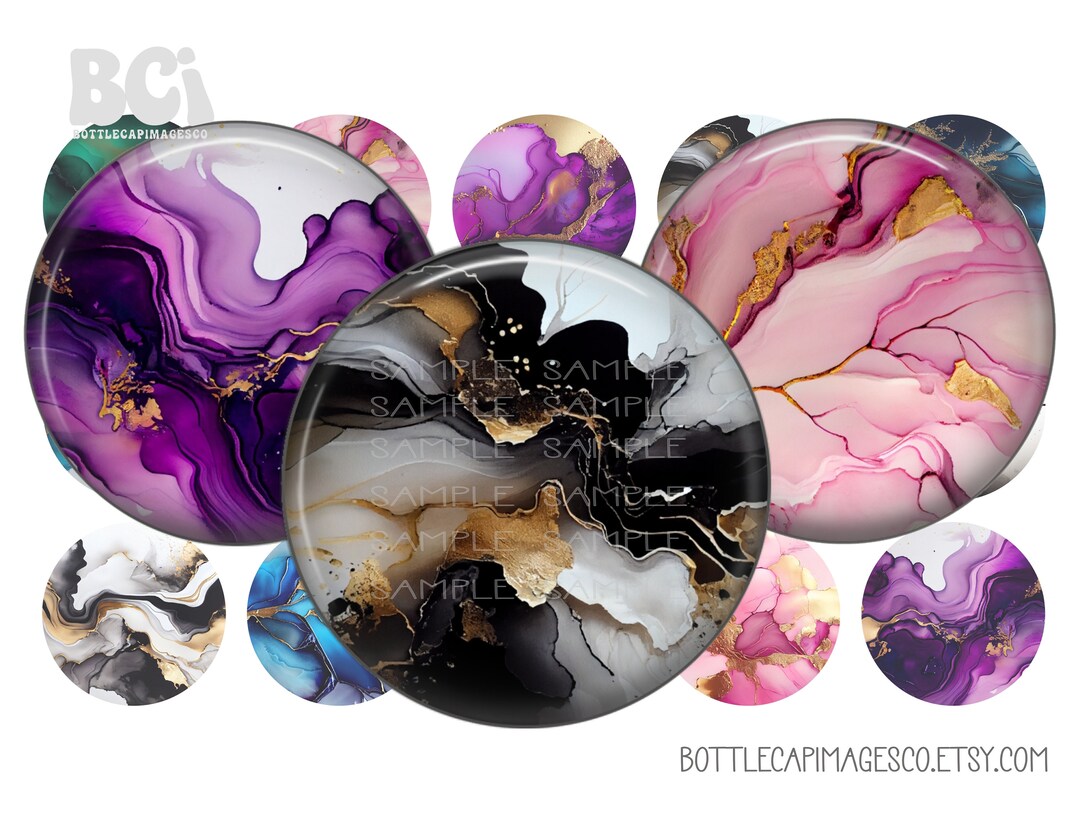 Marble Images - Agate BCI Bottle Cap Images - 1 Inch 25mm Circles - 4X6 ...