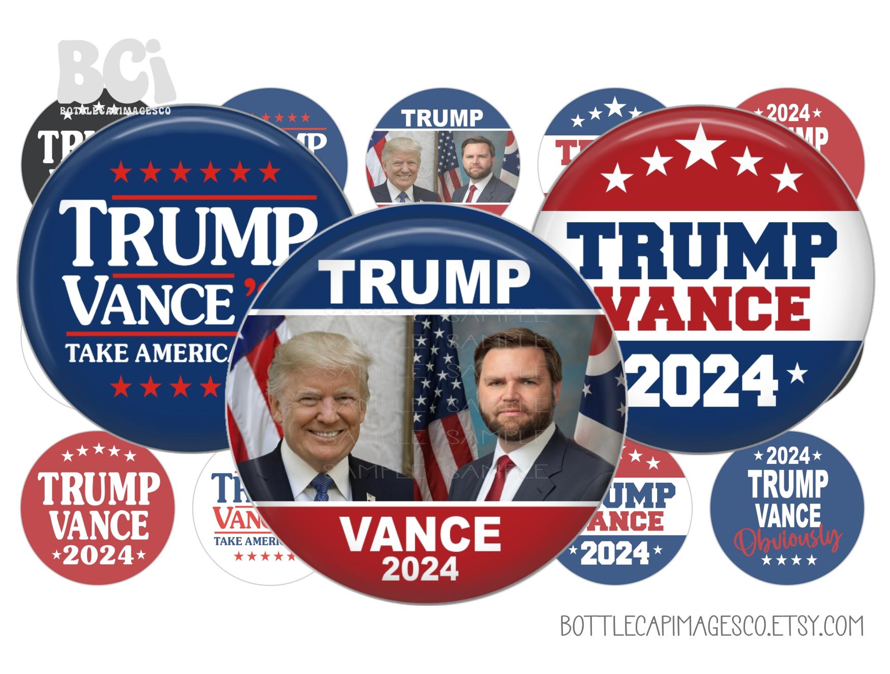 Trump Vance Bottle Cap Images Donald Trump for President Bottlecap ...