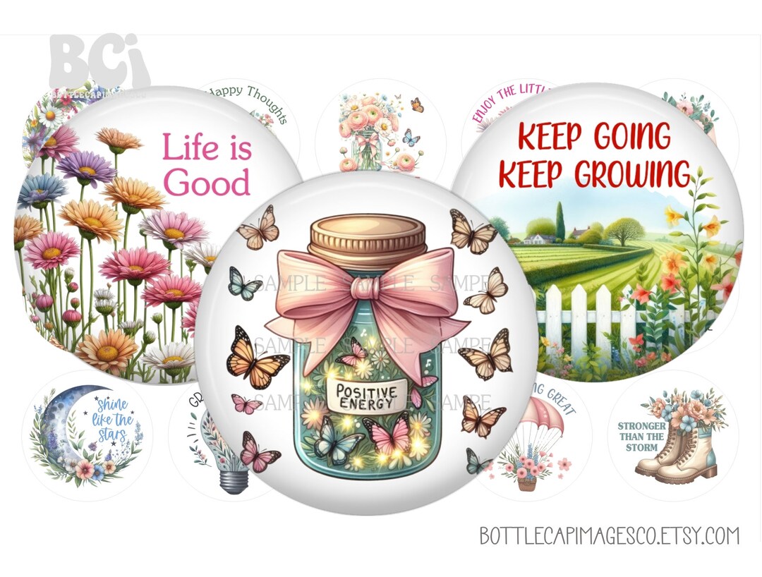 Positive Affirmations Bottle Cap Images - Mental Health Bottlecap ...