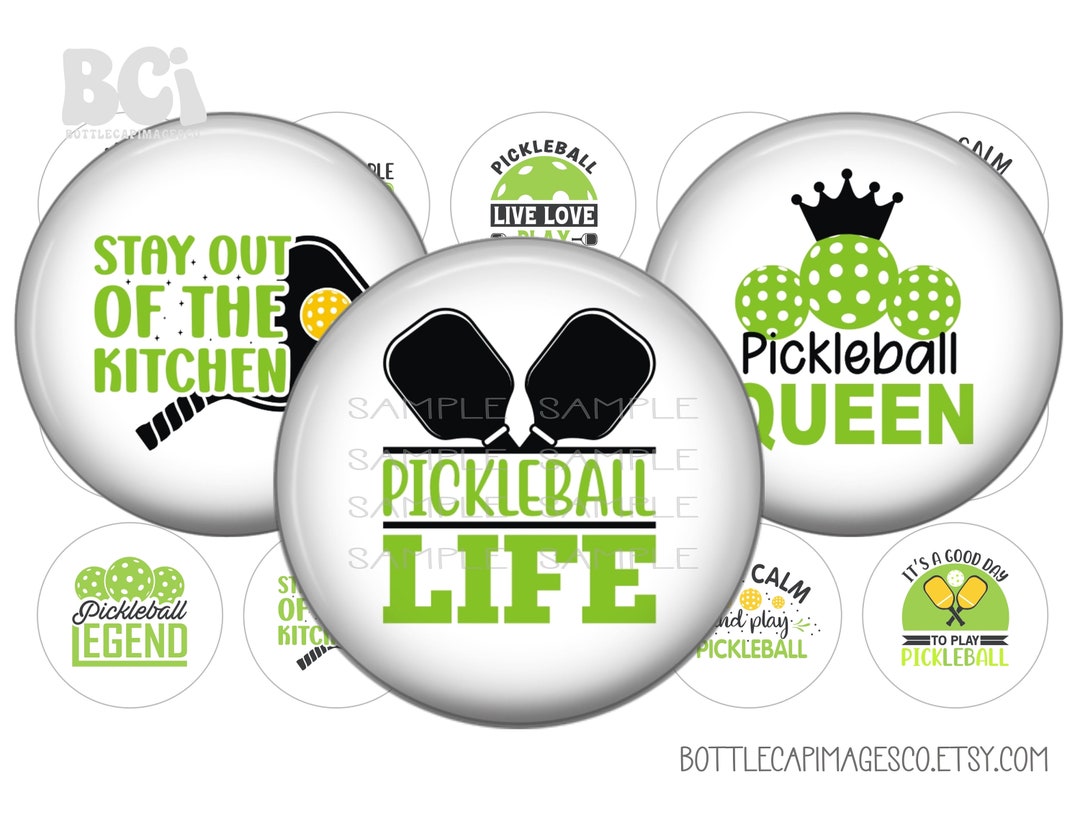 Pickleball Bottle Cap Images, Pickleball BCI Bottlecap Images, 4X6 ...