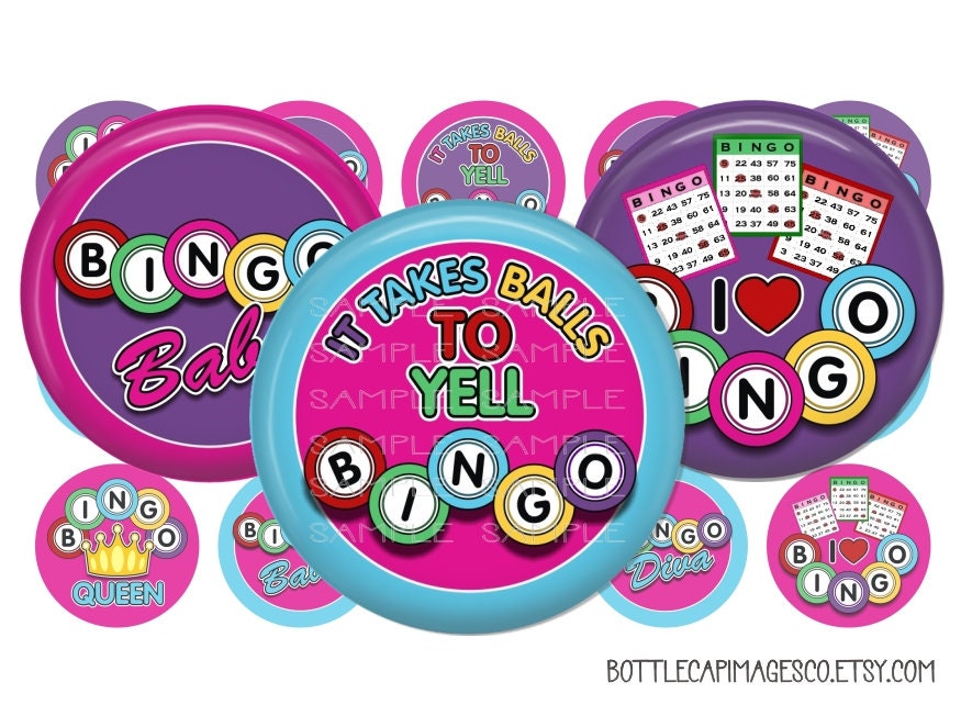 Bingo Bottle Cap Images, Funny Bingo BCI Bottlecap Images, 4X6 Digital ...