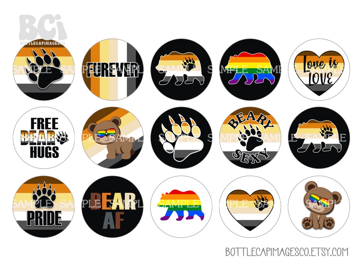Gay Pride2 Bottle Cap Images LGBTQ Gay Bear Pride Bottlecap Images 1 ...