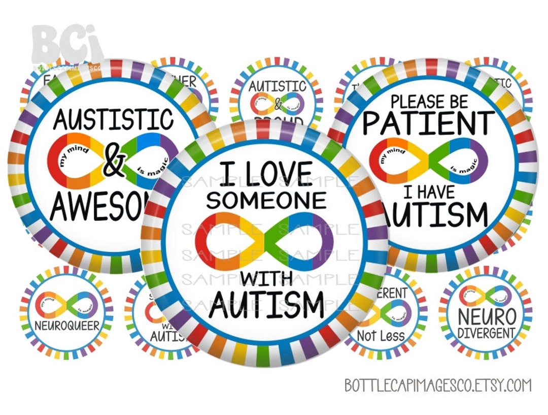Autism Bottle Cap Images, Autism Autistic Awareness, on the Spectrum ...