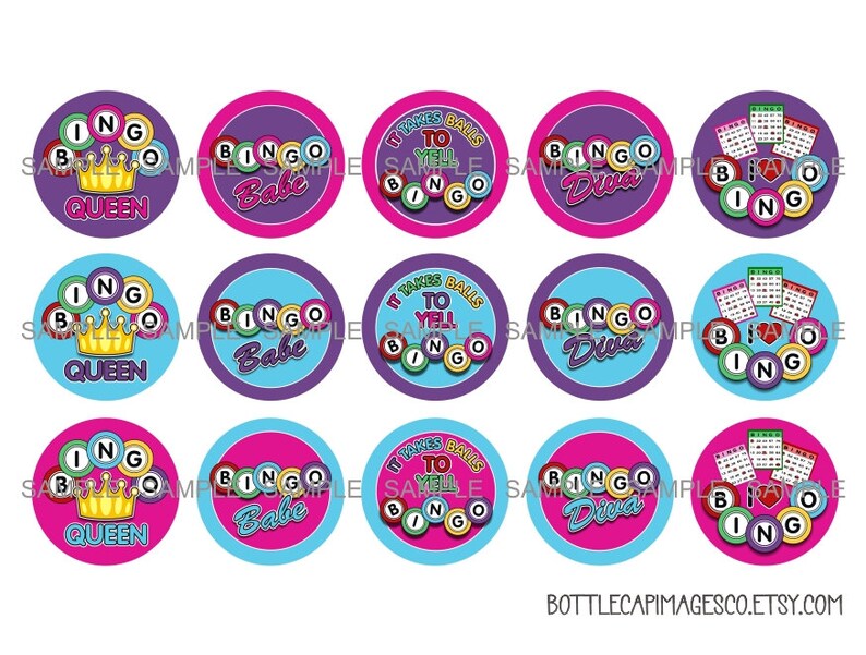 Bingo Bottle Cap Images, Funny Bingo BCI Bottlecap Images, 4X6 Digital ...