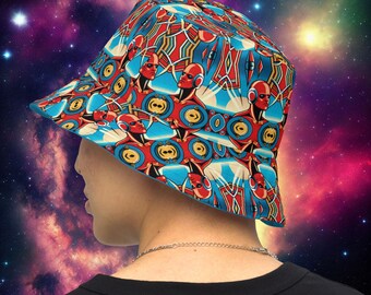 Alien Reversible Bucket Hat - Etsy