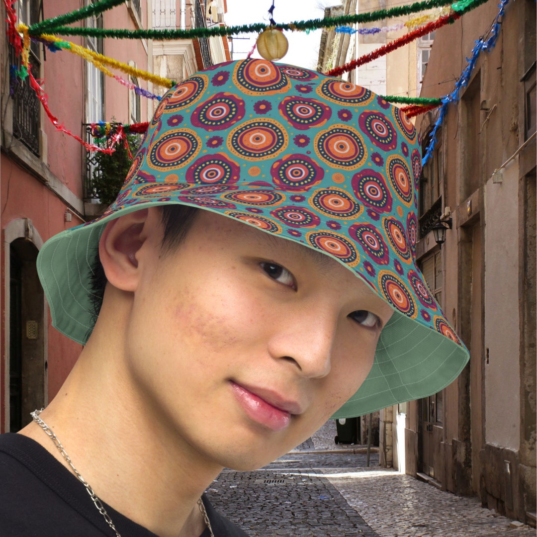Fiesta Reversible Bucket Hat - Etsy