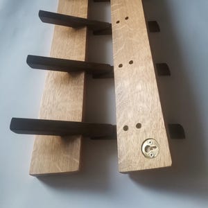 Oak Wood Rack /entryway Rack Organizer Shelf, / Wall Mounted Coat Rack ...