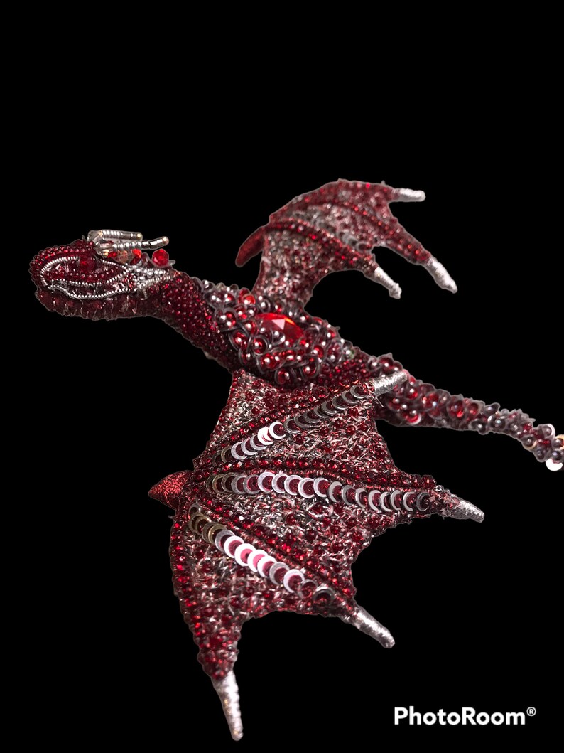 Hand Embroidered Dragon Broosh - Etsy