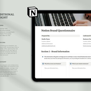 Notion Brand Questionnaire Template | Comprehensive Notion Template ...
