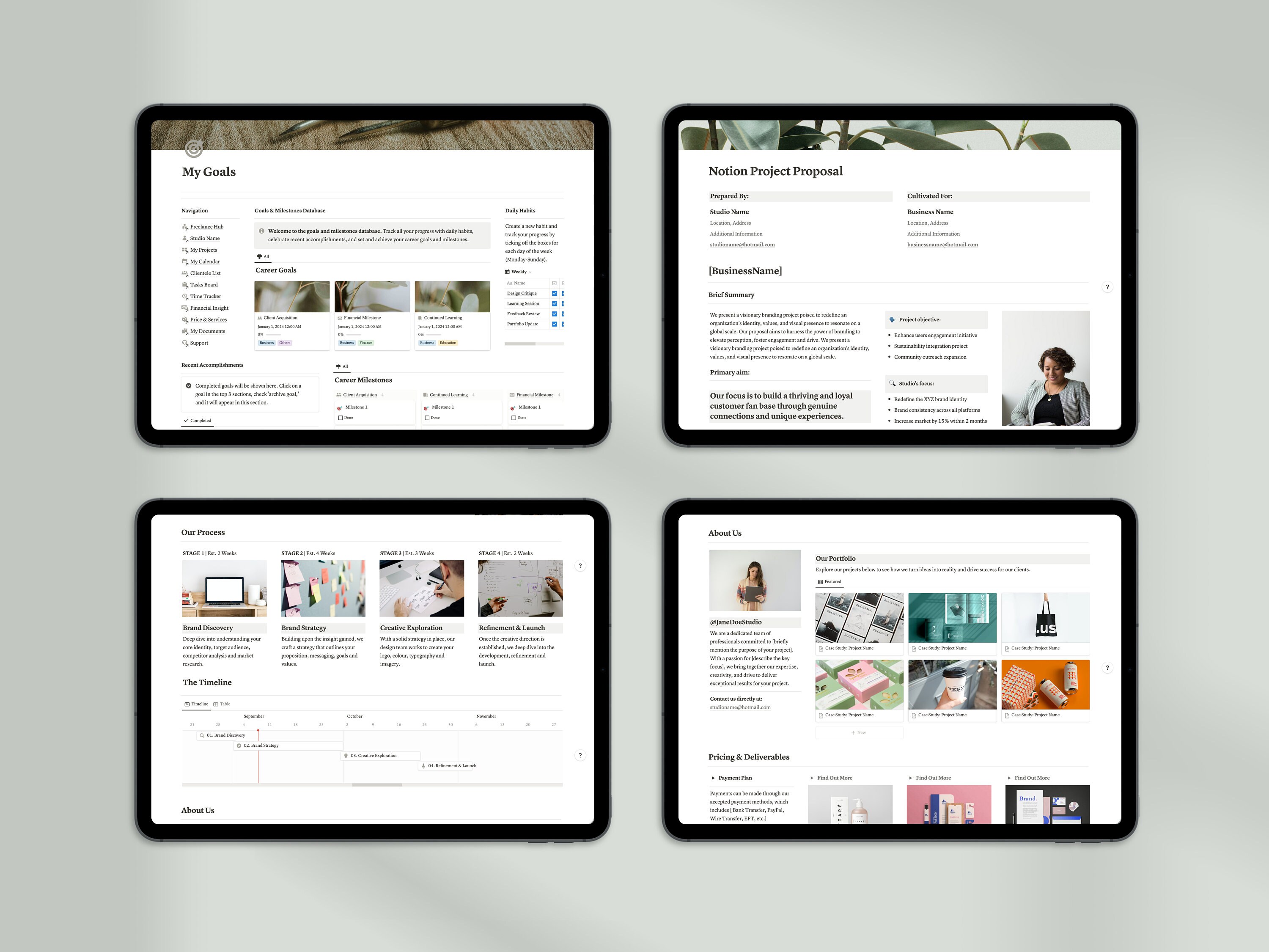 All-in-one Notion Branding Kit | Freelance Hub | Brand Strategy | Brand ...