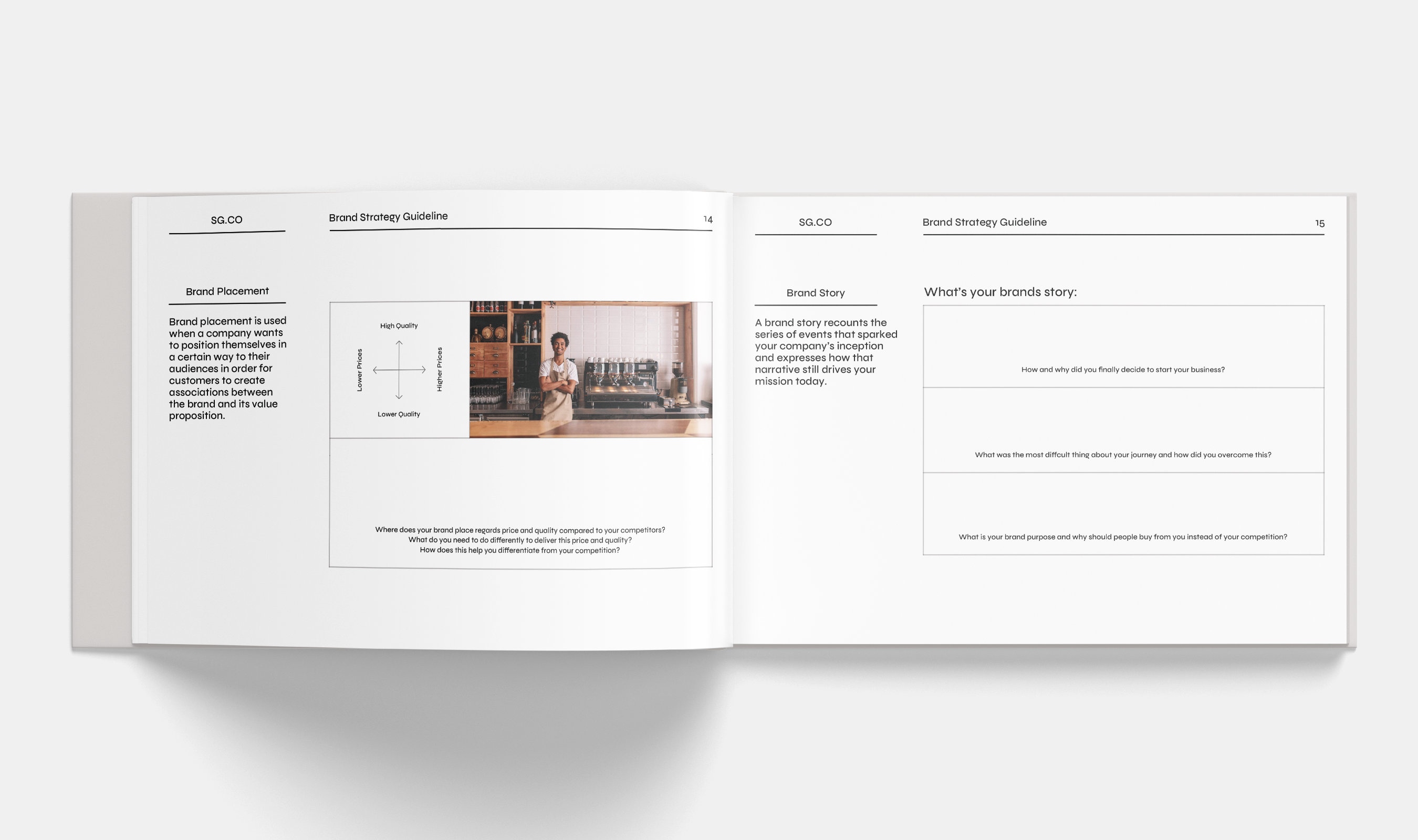 Minimalist Brand Strategy Workbook Template | Adobe Illustrator | Brand ...
