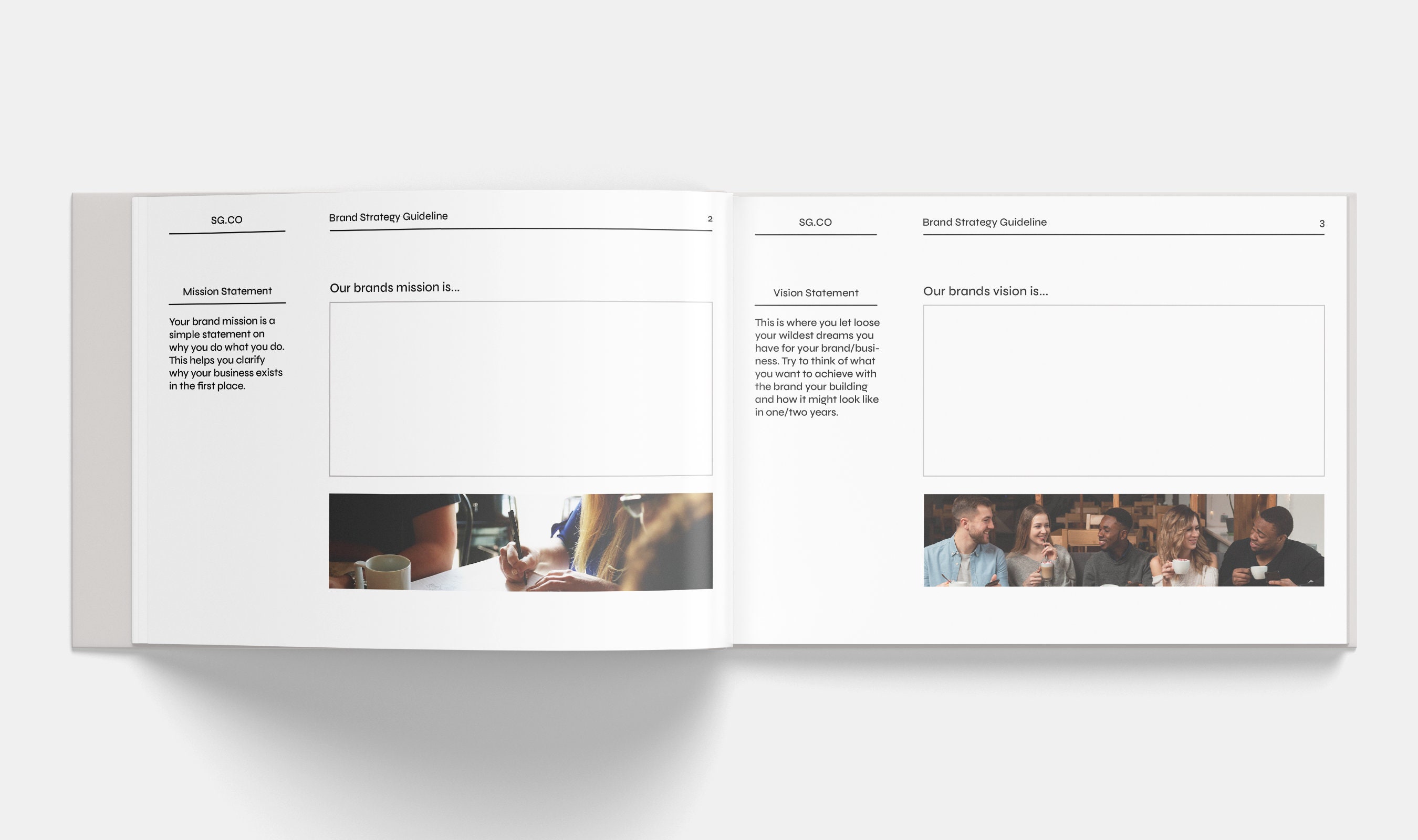Minimalist Brand Strategy Workbook Template | Adobe Illustrator | Brand ...