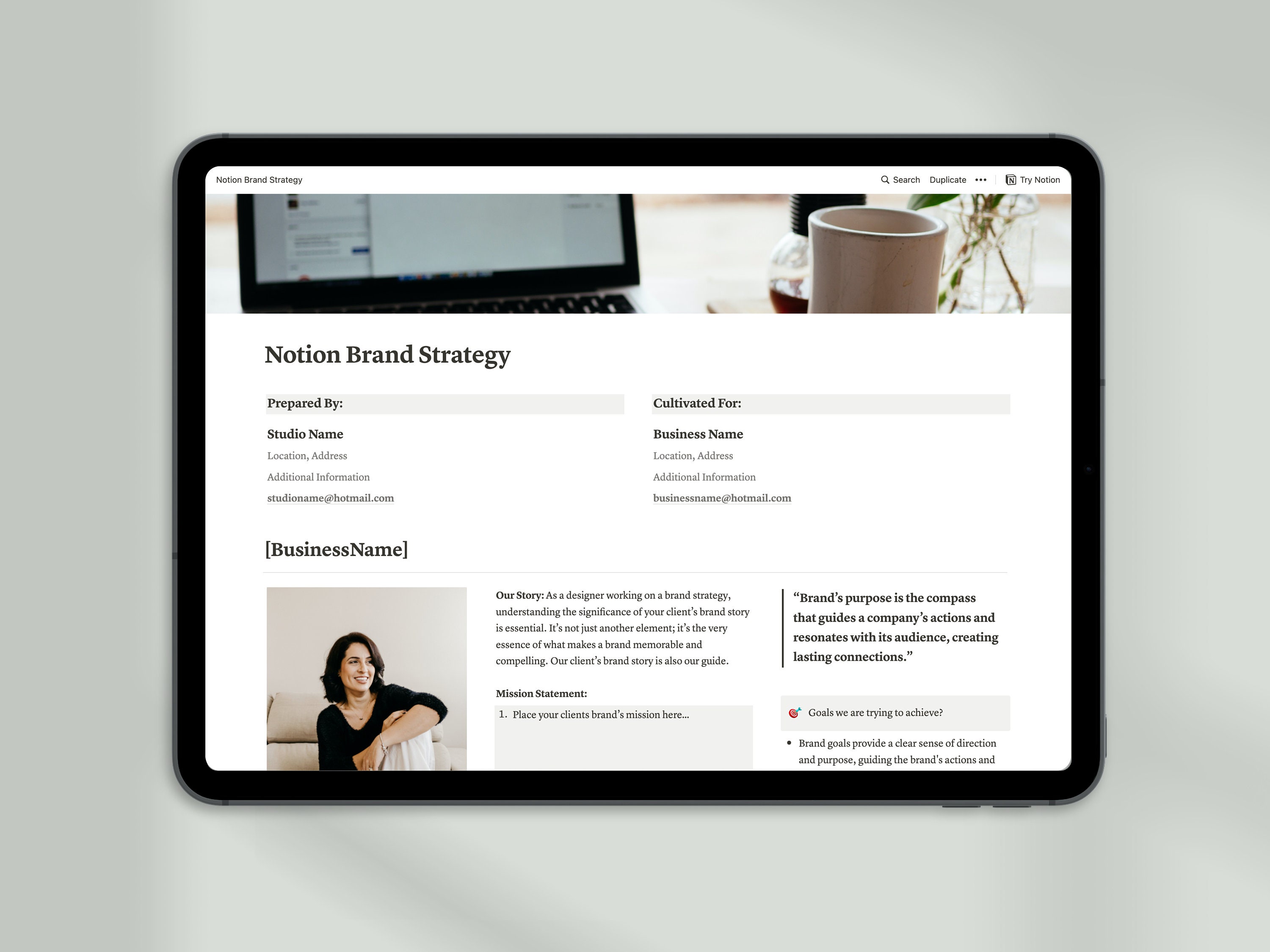 Essential Notion Branding Kit | Strategy Workbook | Project Proposal ...