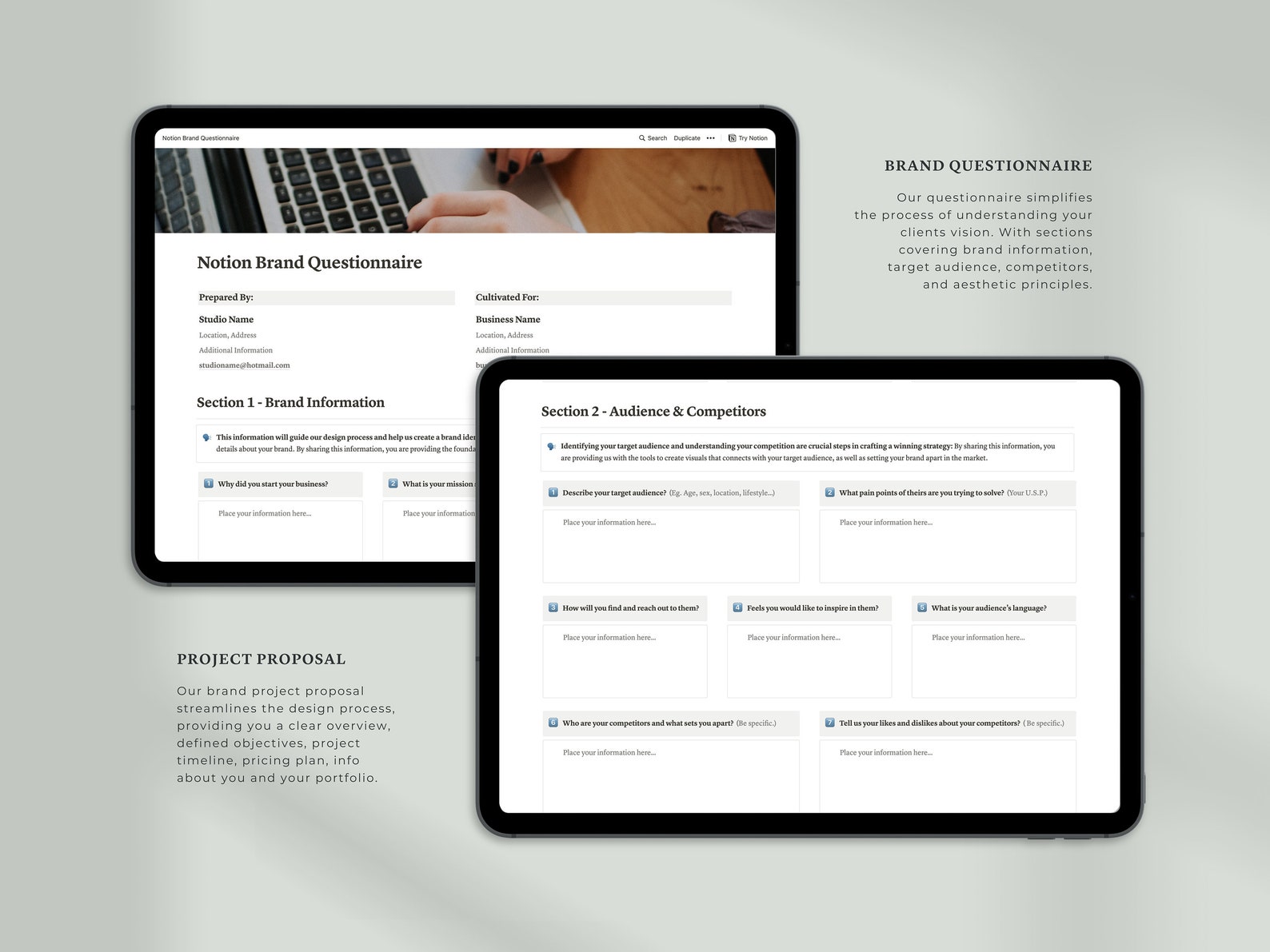 Essential Notion Branding Kit | Strategy Workbook | Project Proposal ...