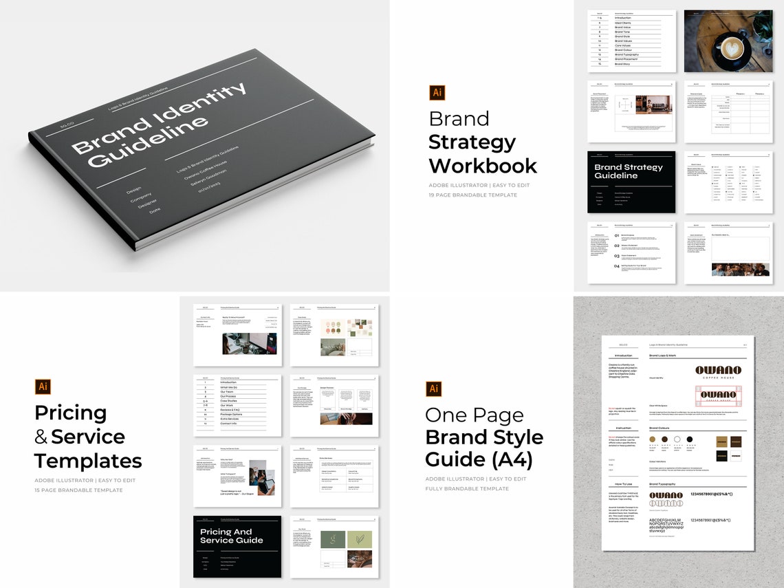 Ultimate Branding Kit Bundle Adobe Illustrator Professional Templates ...