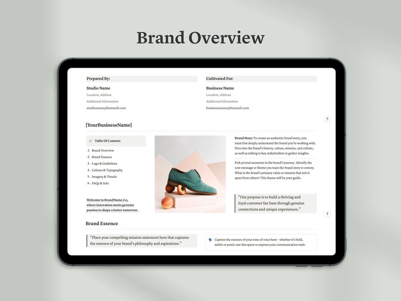 Notion Brand Guidelines Template | Professional Notion Template | Craft ...