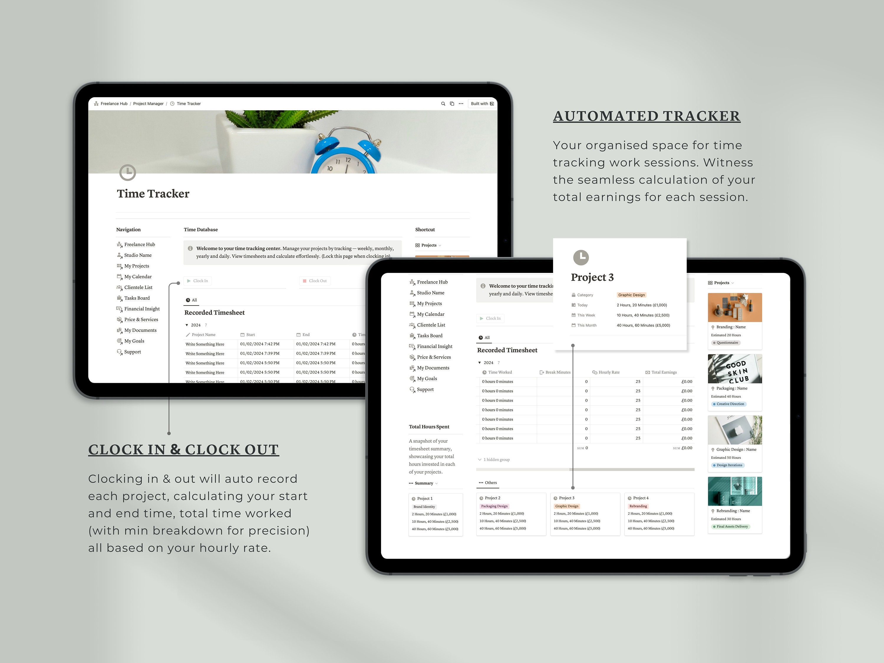 Notion Freelance Dashboard Hub | Professional Notion Template | Your ...