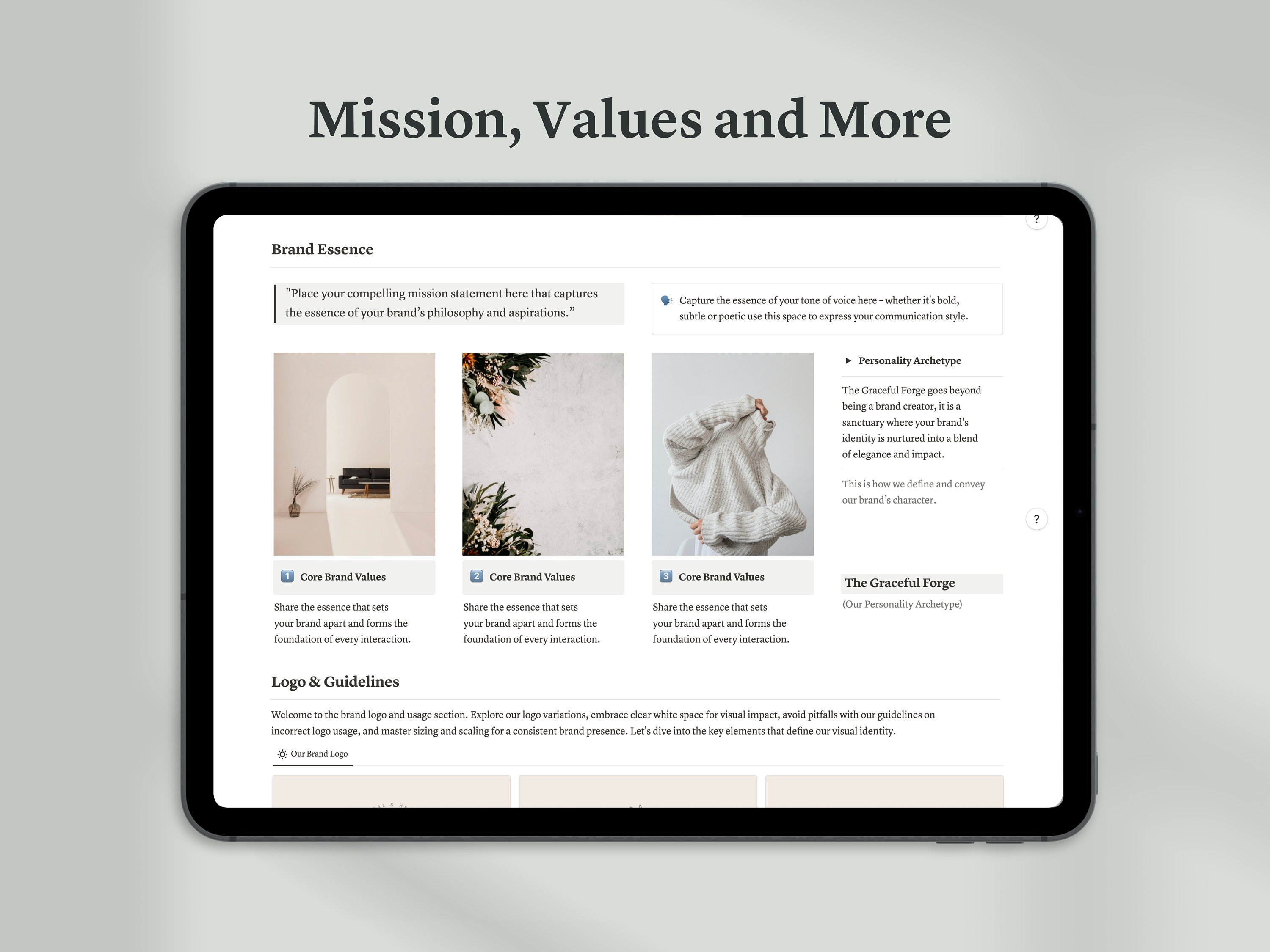Notion Brand Guidelines Template | Professional Notion Template | Craft ...