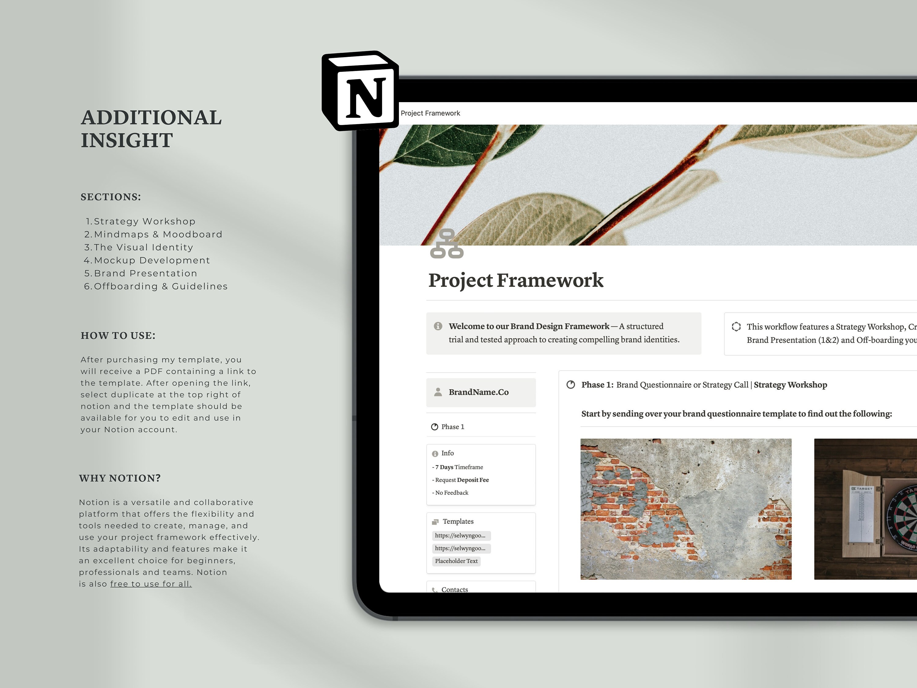 Notion Project Framework Hub Professional Notion Template Roadmap to ...