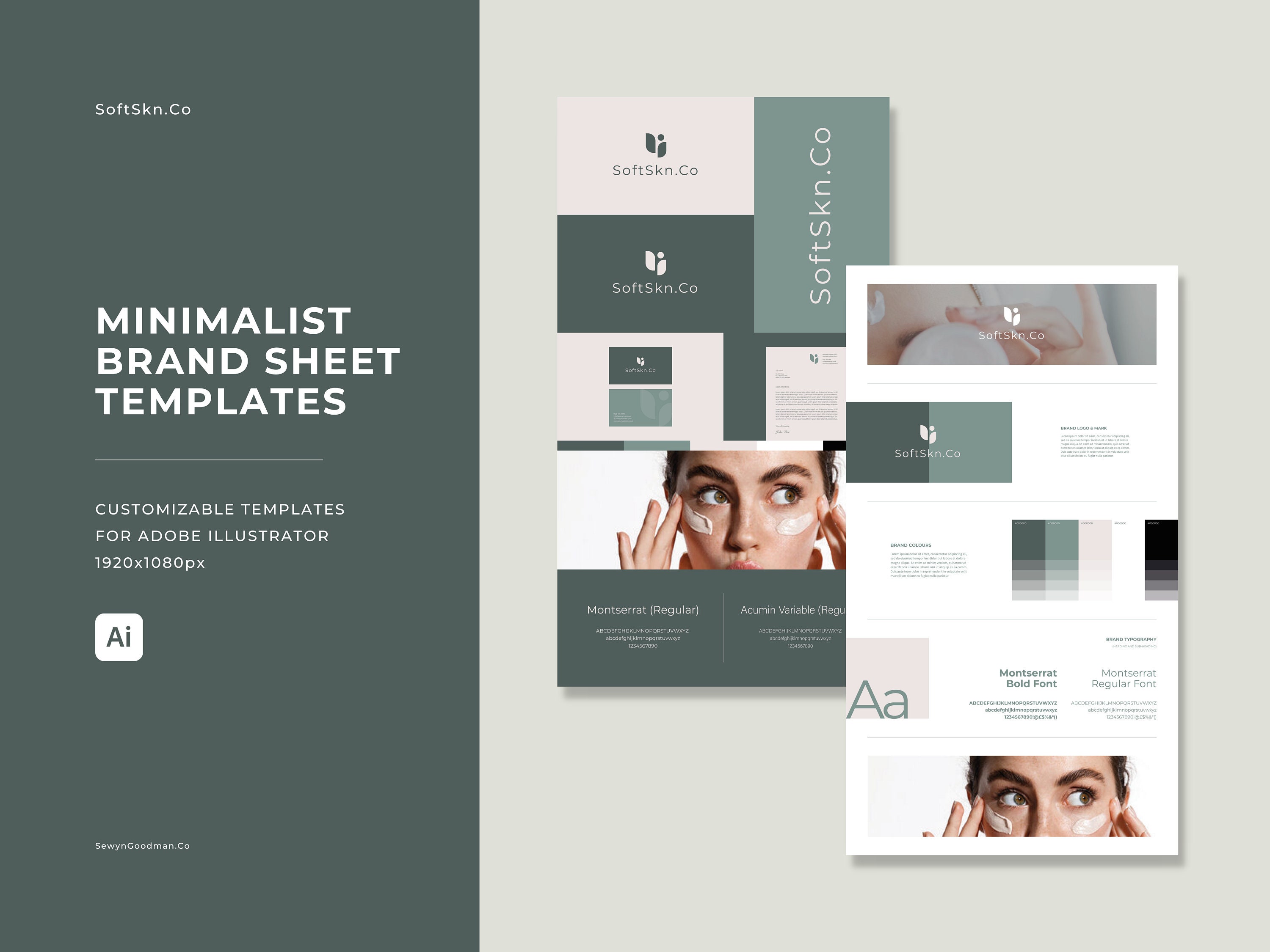 Brand Board Sheets Template | Adobe Illustrator | Brand Direction ...