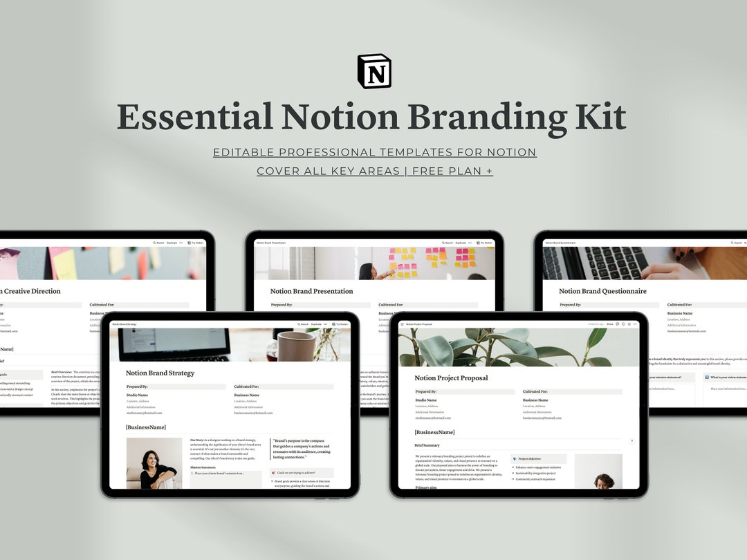 Essential Notion Branding Kit | Strategy Workbook | Project Proposal ...