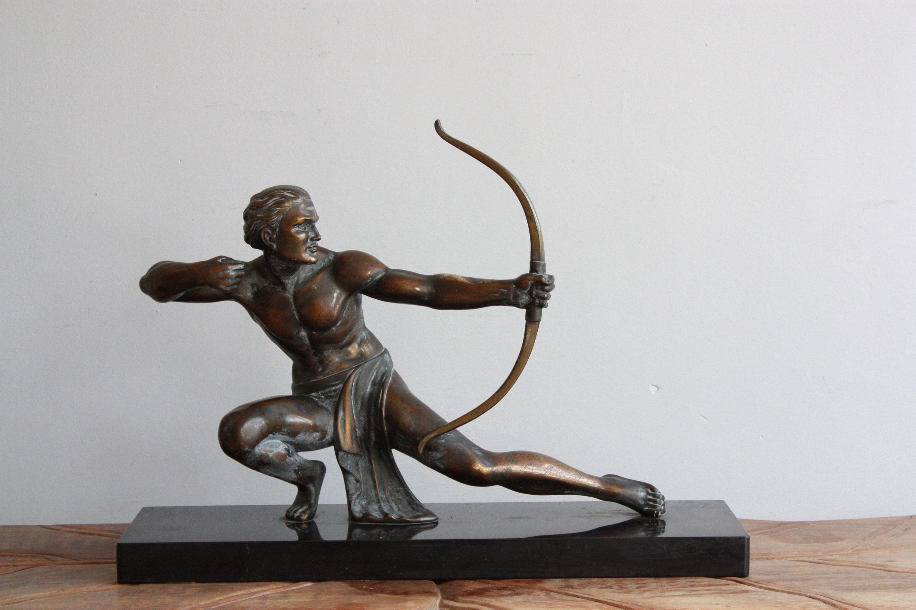1920's Marble Archer Statue by Salvatore Melani - Etsy